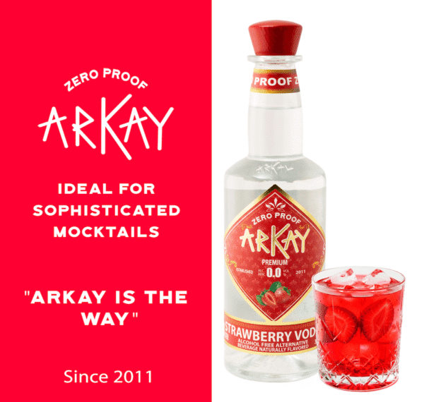 Arkay Strawberry Vodka Zero Proof Spirits - Arkay Canada